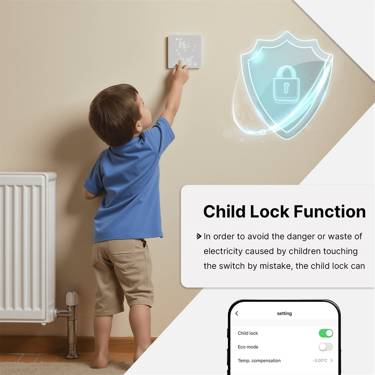 Tuya WiFi Matter Thermostat Electric Floor Heating Temperature ...