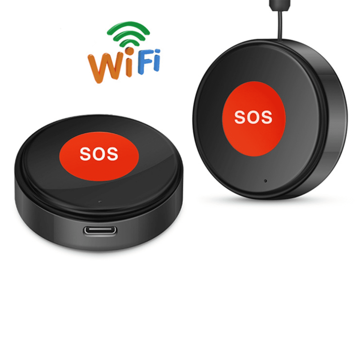 Tuya WiFi SOS Panic Call Button Smart Life APP Rechargeable Battery One ...