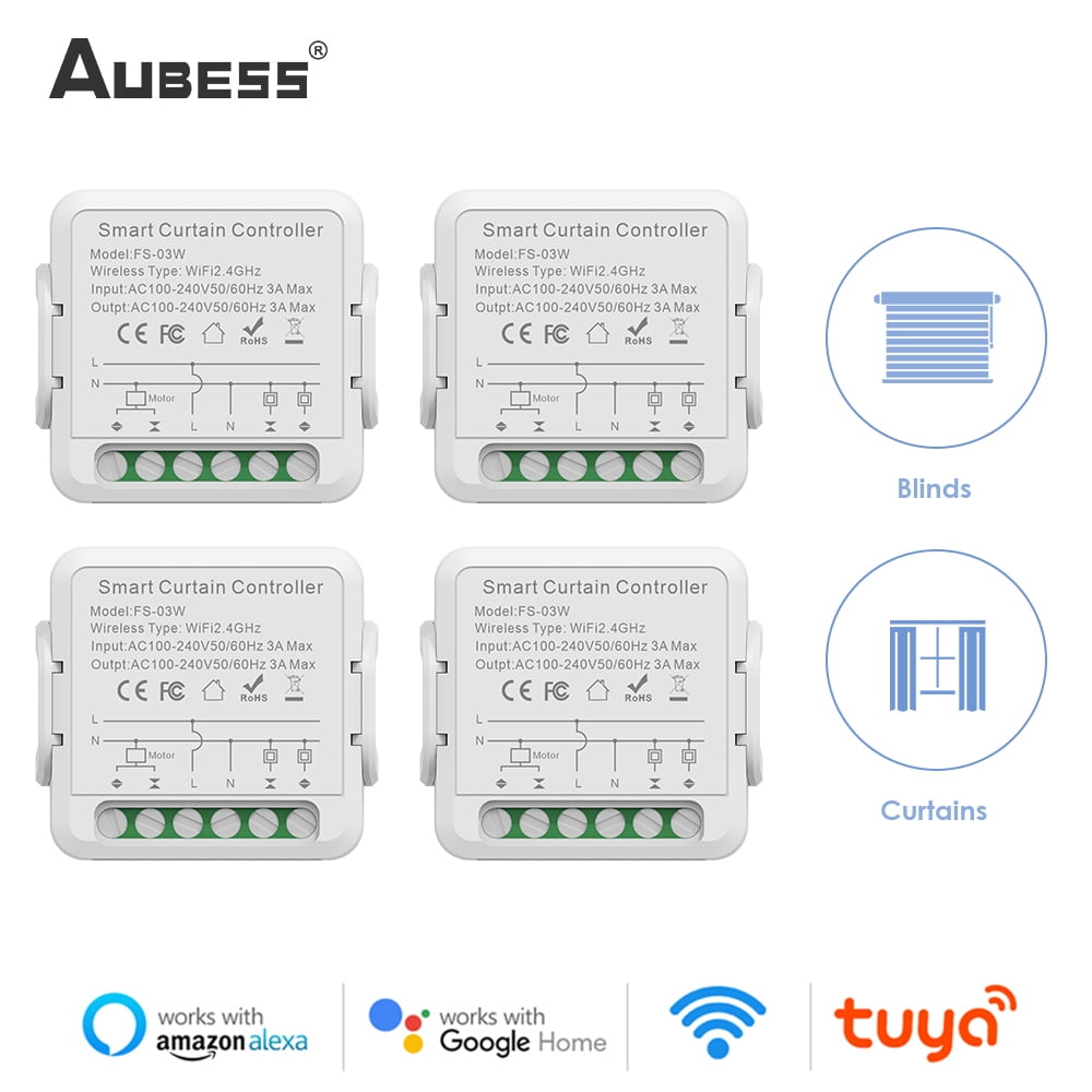 Tuya WiFi Smart Life Smart Curtain Switch for Roller Shutter Blind ...