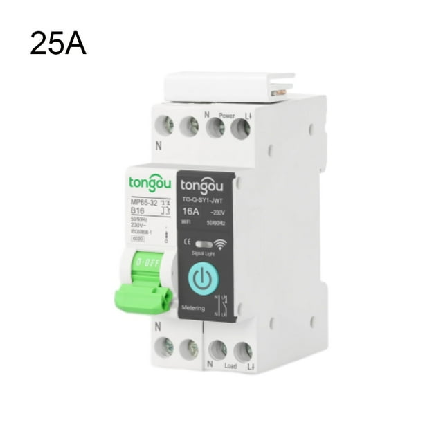 Tuya WiFi Smart Metering Switch 1P+N 10A/16A/25A/32A DIN Rail Timer ...
