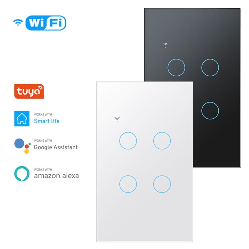 Tuya WiFi Switch Smart Home Touch Light Wall Panel For Alexa Google 1/2 ...