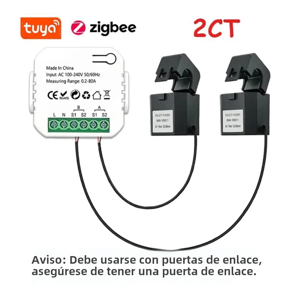 Tuya WiFi/Zigbee Smart Energy Meter for Solar PV System, Two-Way Monitoring of Energy Production ...