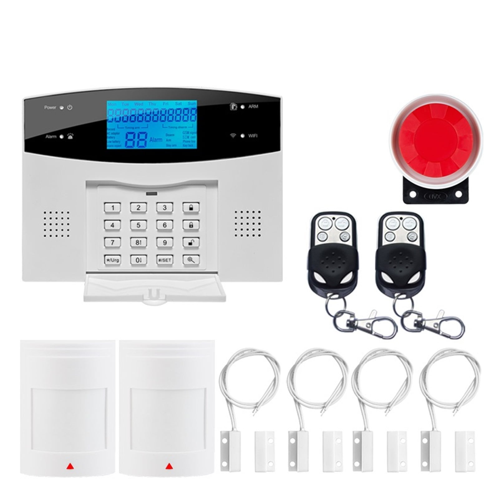Tuya Wifi GSM Alarm System 433MHz Home Burglar Alarm Wireless & Wired ...