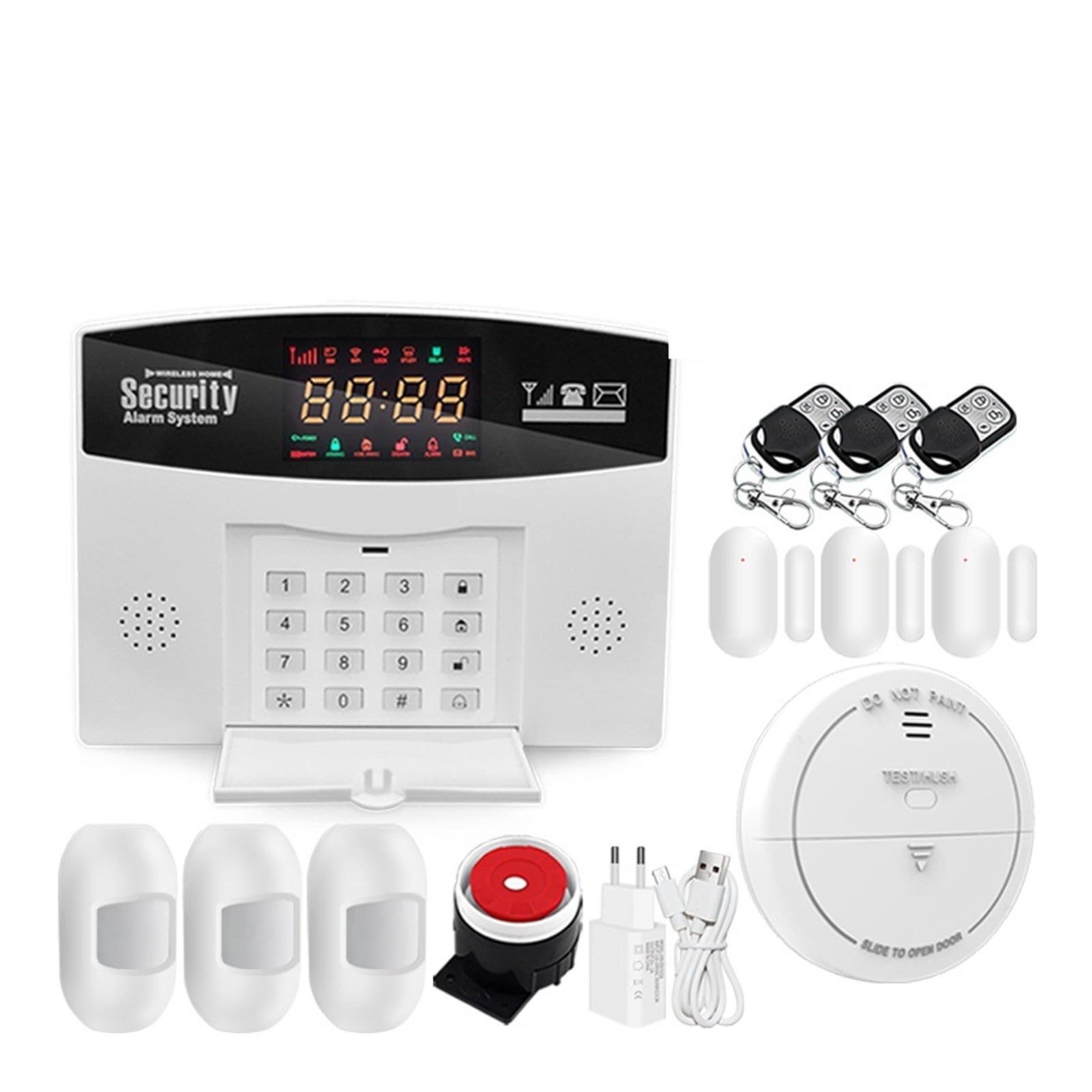 Tuya Wifi GSM Alarm System Host LED Display Wireless Smart Home Burglar ...