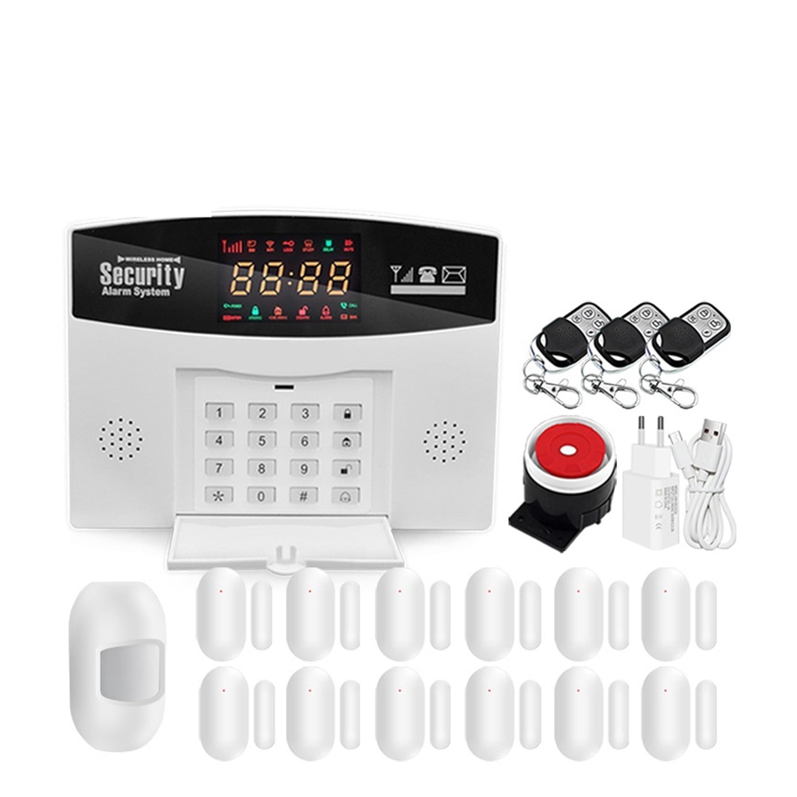 Tuya Wifi GSM Alarm System Host LED Display Wireless Smart Home Burglar ...