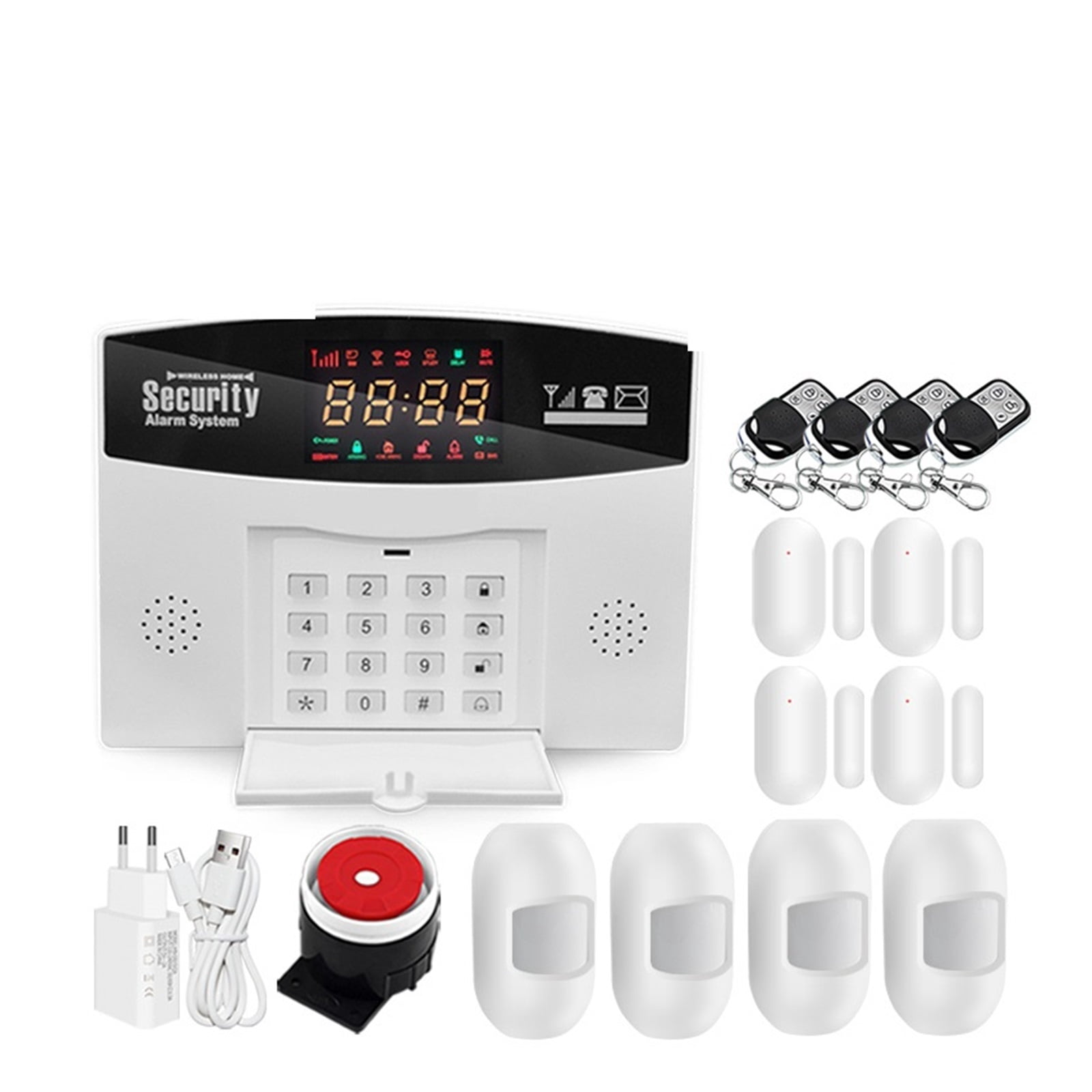 Tuya Wifi GSM Alarm System Host LED Display Wireless Smart Home Burglar ...