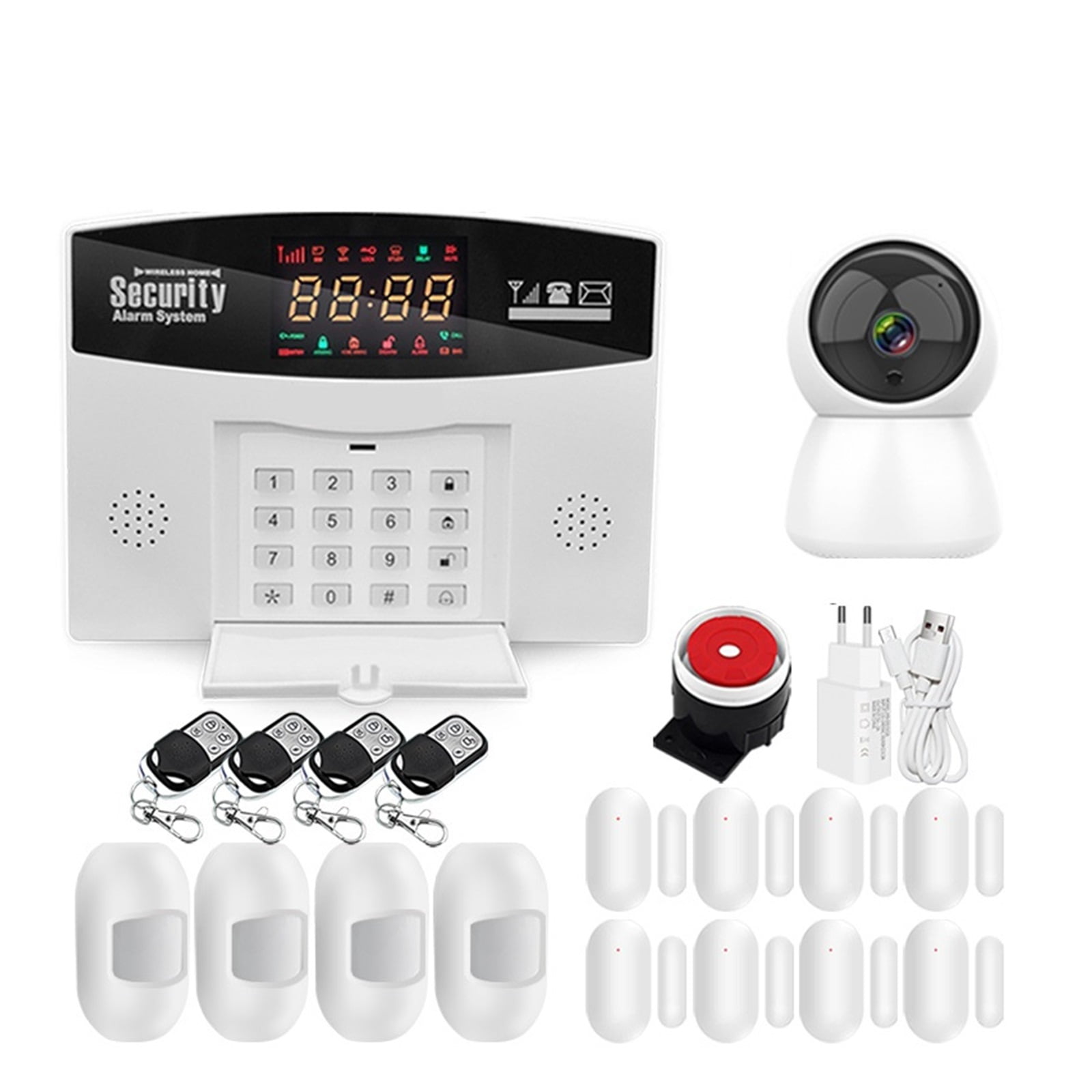 Tuya Wifi GSM Alarm System Host LED Display Wireless Smart Home Burglar ...