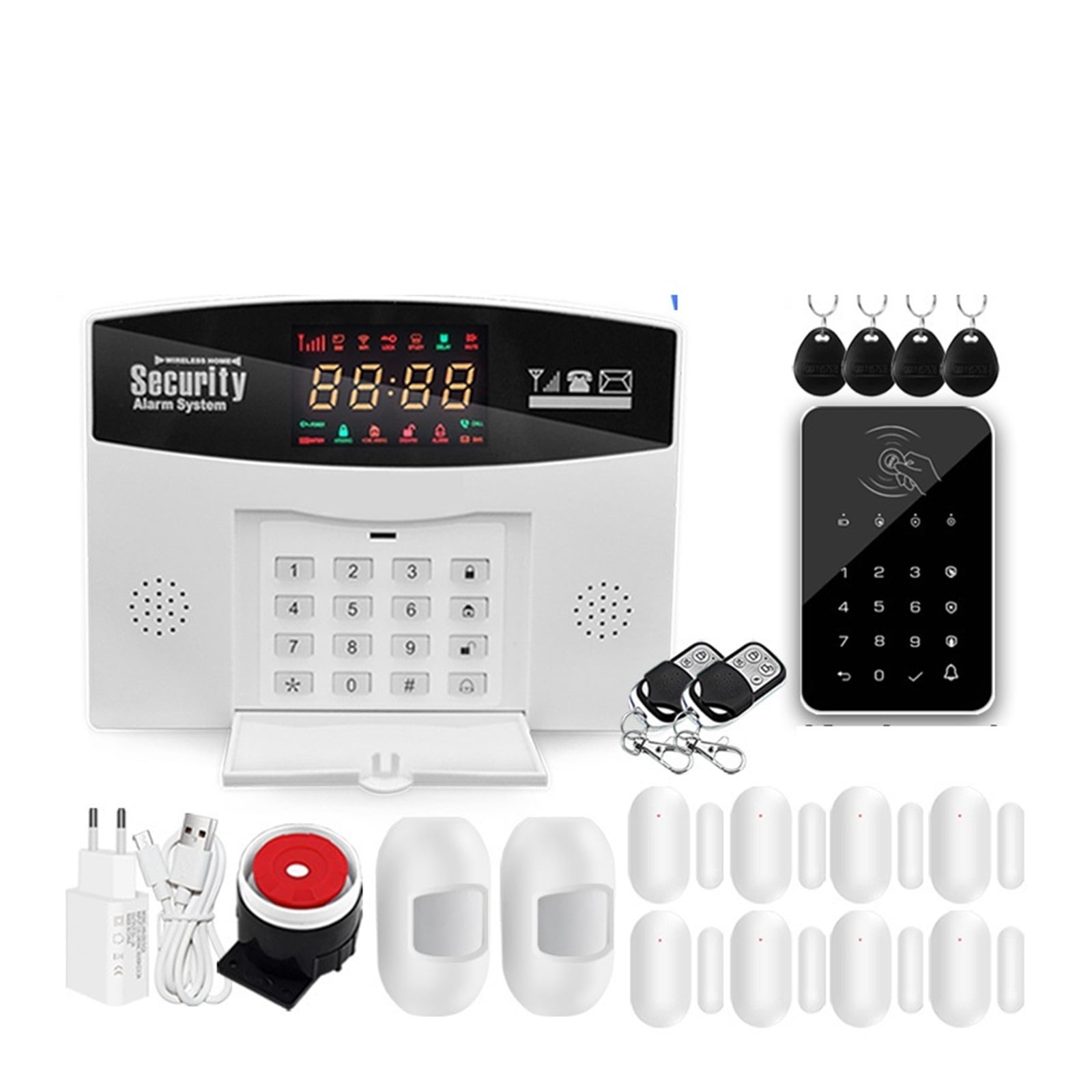 Tuya Wifi GSM Alarm System Host LED Display Wireless Smart Home Burglar ...