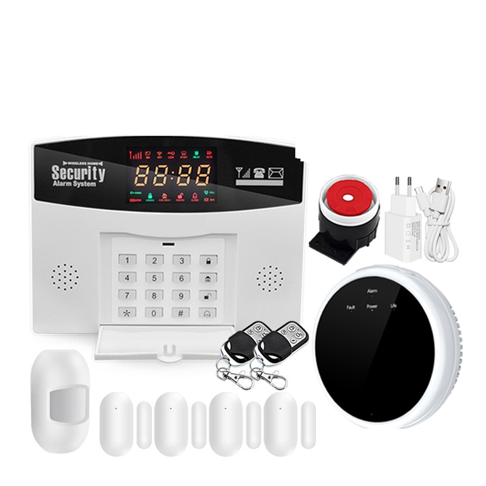 Tuya Wifi GSM Alarm System Host LED Display Wireless Smart Home Burglar Security Alarm App ...