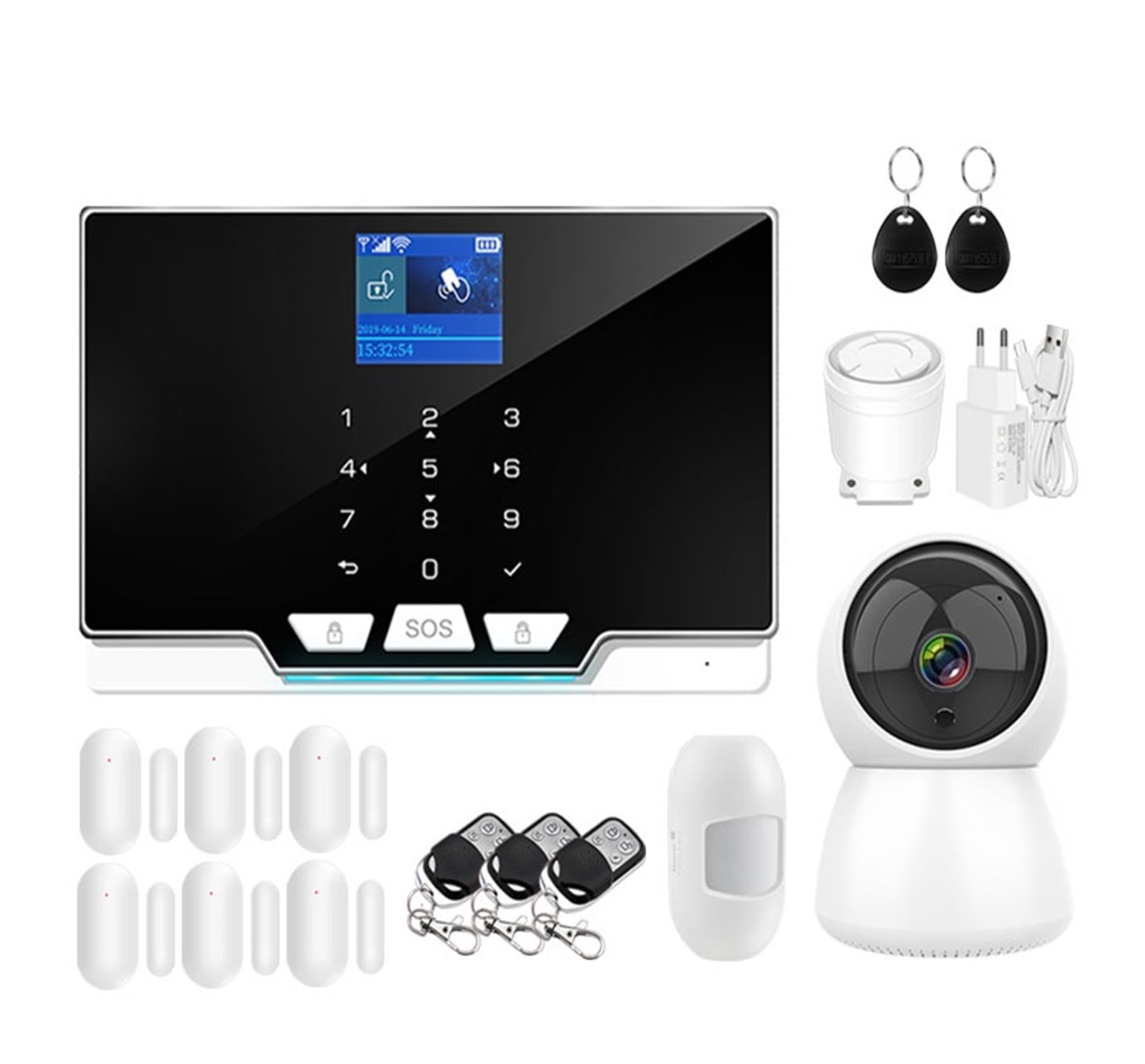 Tuya Wifi Gsm Home Burglar Security Alarm System RFID TFT Touch ...