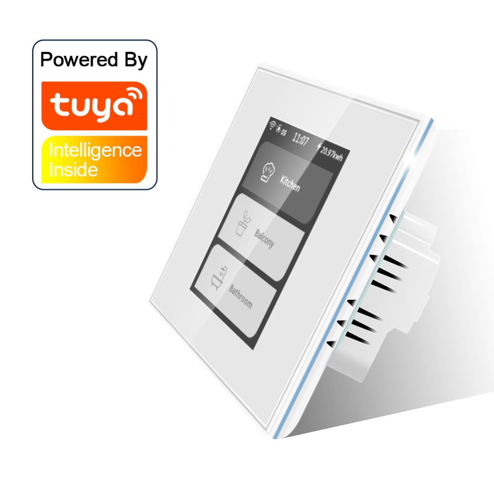 Tuya Wifi LCD Smart Light Switch Curtain switch 4 in 1 Energy Monitor ...