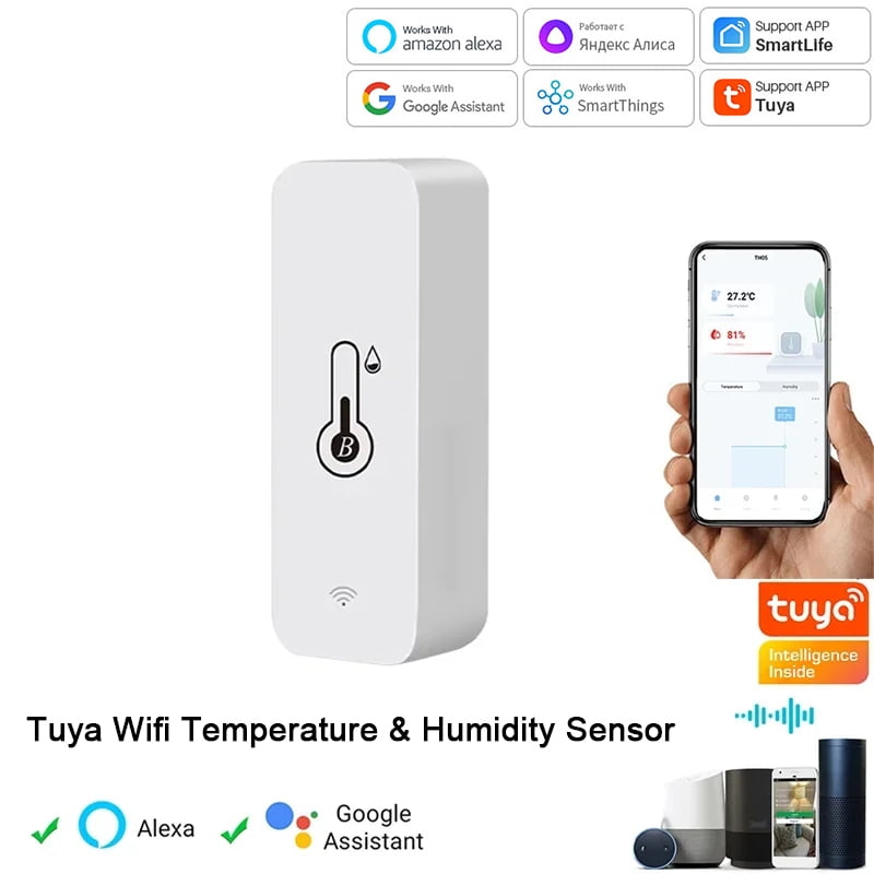 Tuya Wifi Smart Temperature Humidity Sensor New Upgrade Smart Home ...