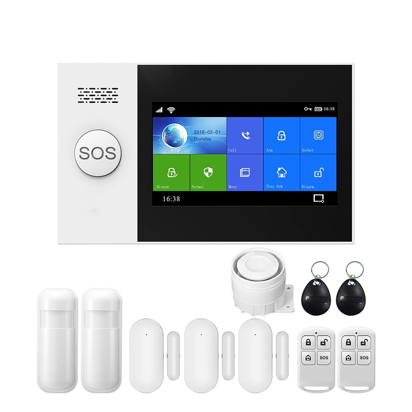 Tuya Wireless GSM Home Burglar Alarm System IP Camera PIR Motion Sensor ...