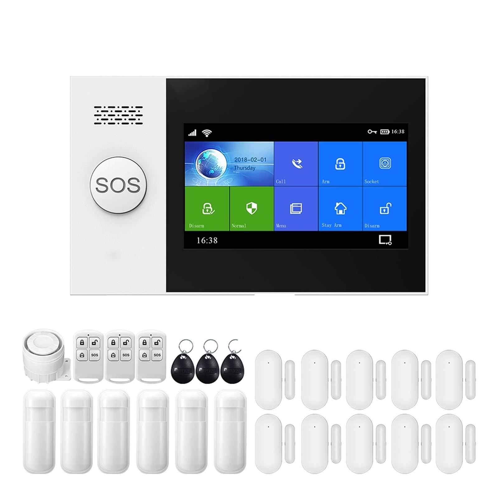 Tuya Wireless GSM Home Burglar Alarm System IP Camera PIR Motion Sensor ...
