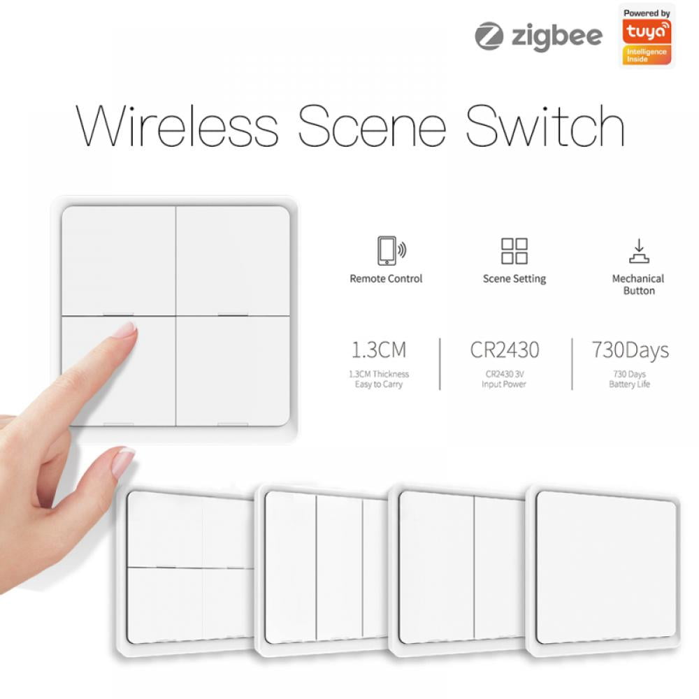 Tuya ZigBee 1-3 Gang Wireless Scene Switch Push Button Controller ...