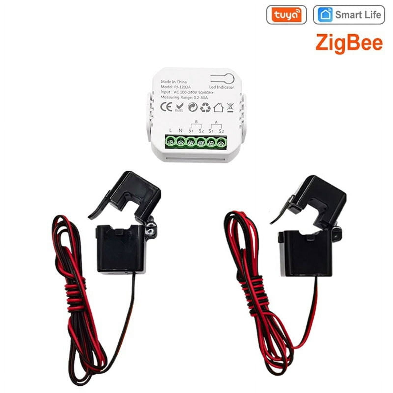 Tuya ZigBee Smart Energy Switch Power Voltage Current Meter APP Real ...
