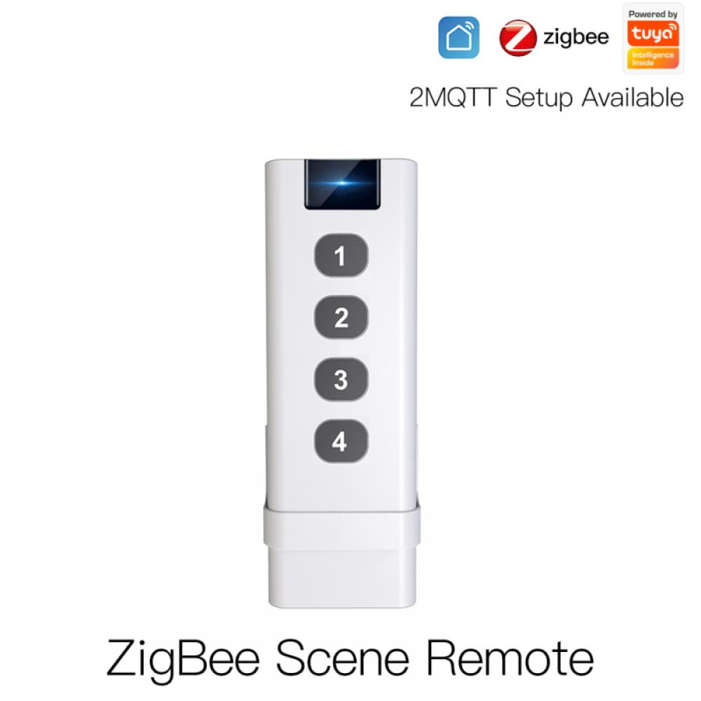 Tuya ZigBee Smart Scene Switch 4 Gang Remote Portable for Smart Home Automation Scenario ...