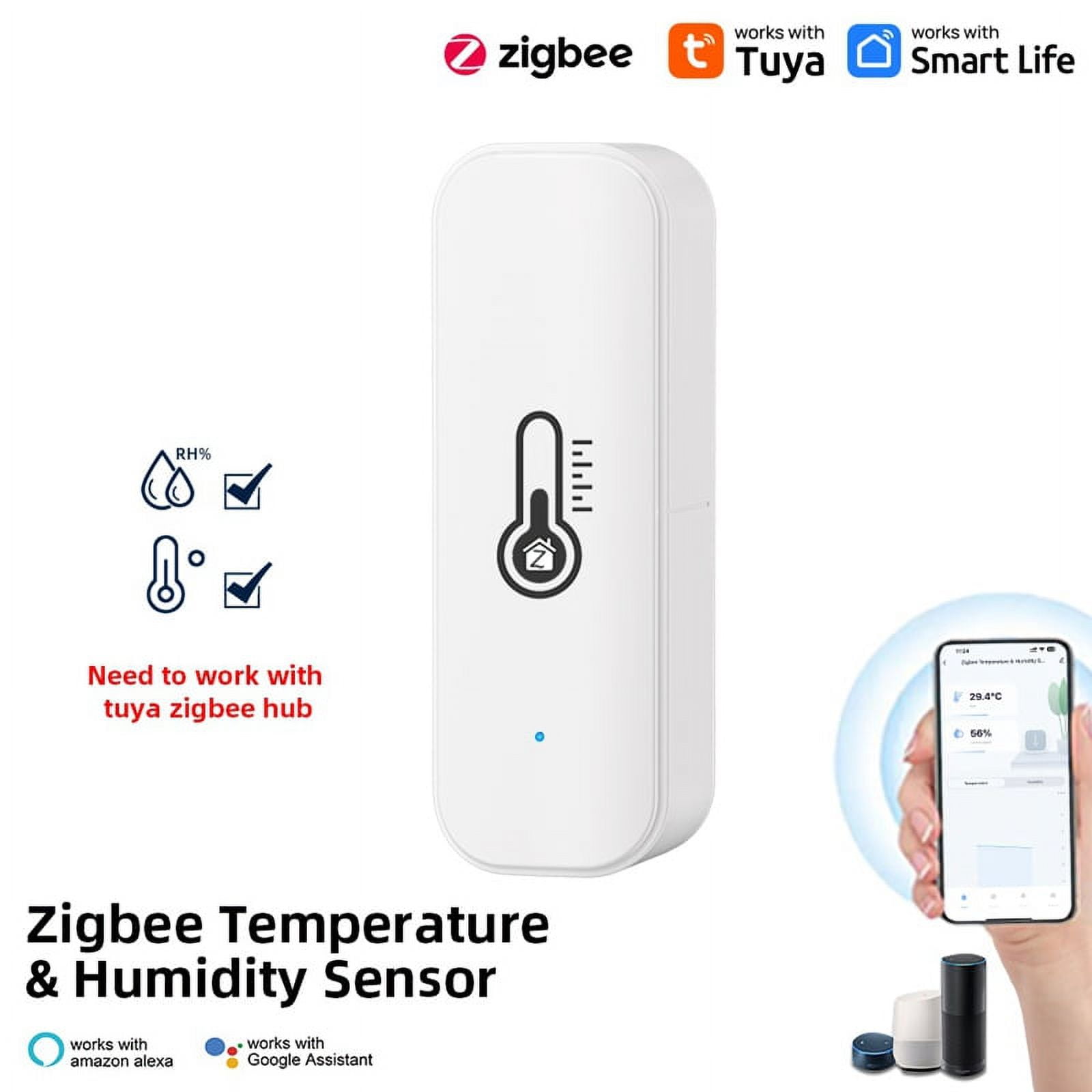 Tuya ZigBee Temperature Humidity Sensor Smart Home Sensors Works with Assistant Life - Walmart.com