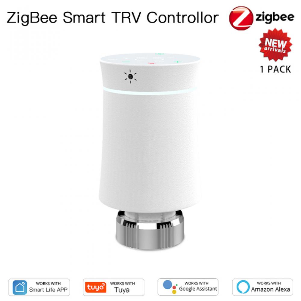 Tuya ZigBee3.0 Smart Thermostat Radiator Actuator Valve Smart Programmable TRV Temperature ...