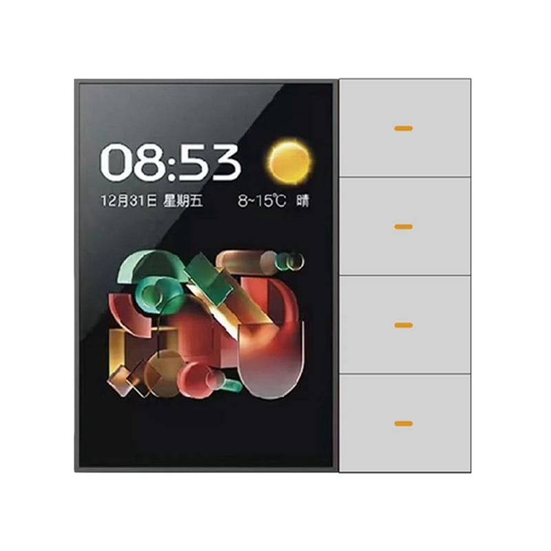 Tuya Zigbee 3.5 Inch Smart Wall Switch Touch Screen 4 Groups Switch 8 ...