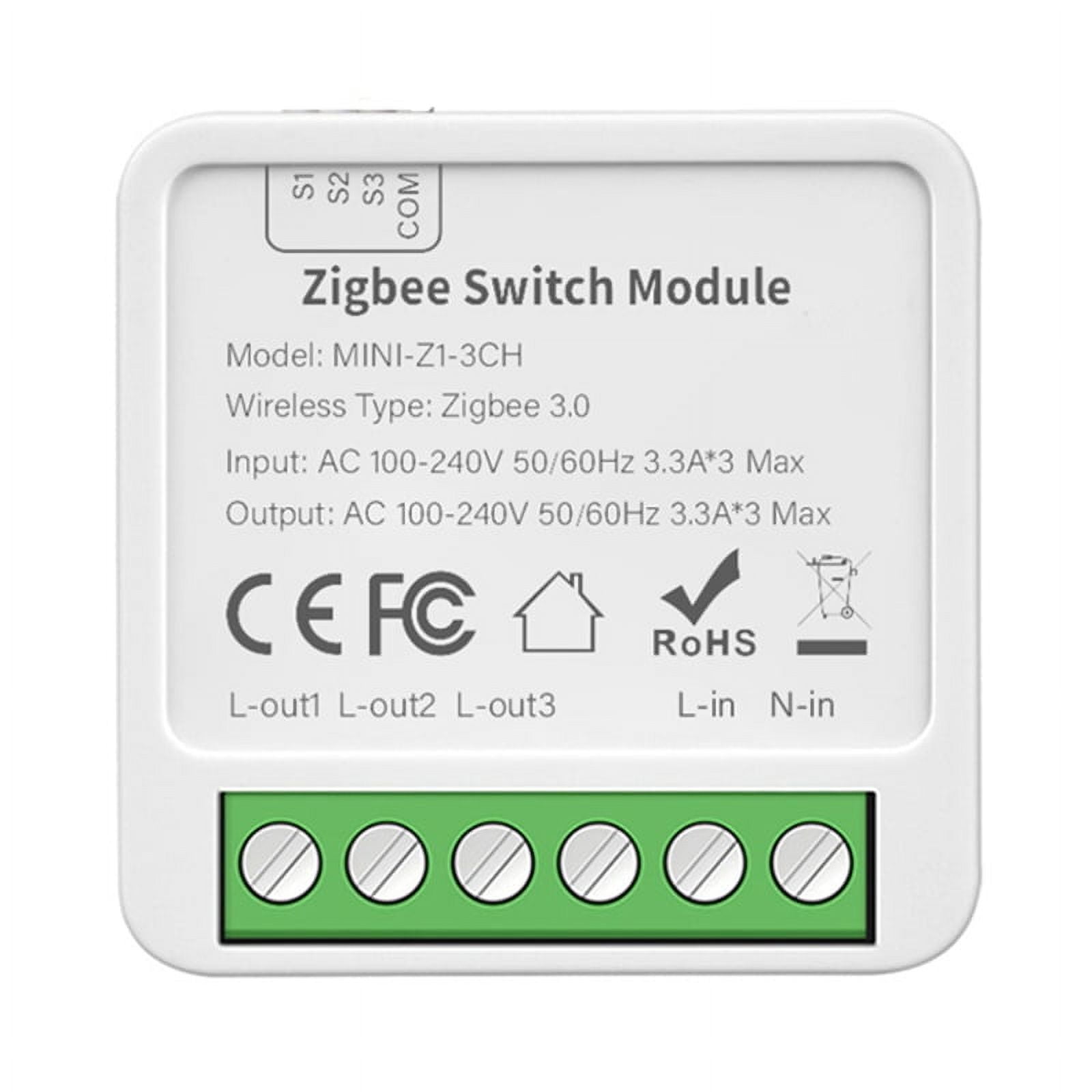 Tuya Zigbee 3 CH DIY Smart Switch 3-Way Control Light Relay Smart Life ...