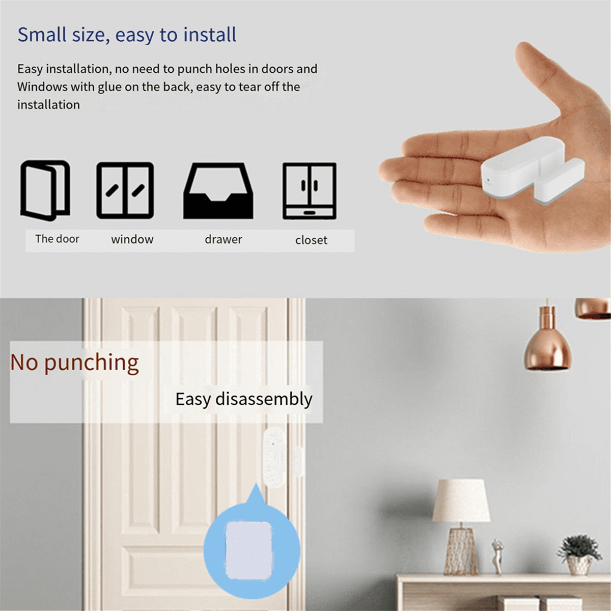 Tuya Zigbee Door Window Sensors Wireless Smart Life Magnetic Door Sensor App Remote Control