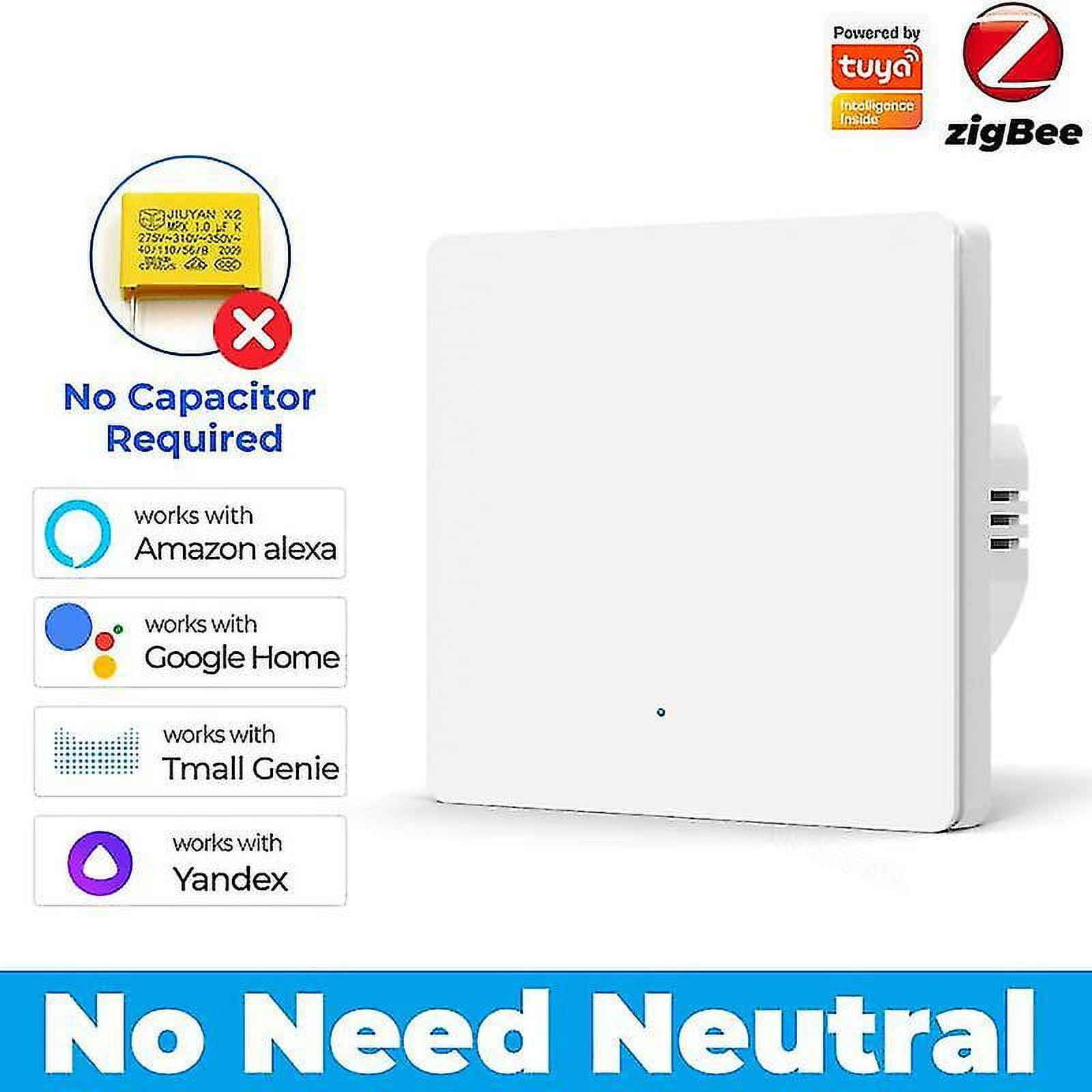 Tuya Zigbee Smart Switch No Need Neutral EU 1/2/3 Gang Smart Home ...