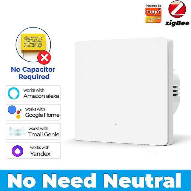 Tuya Zigbee Smart Switch No Need Neutral EU 1/2/3 Gang Smart Home ...