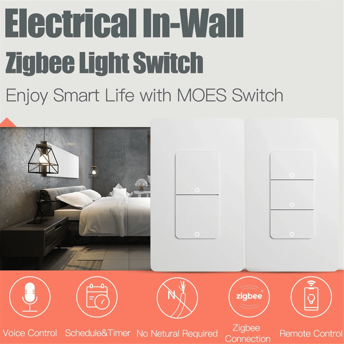 Tuya Zigbee Switch Single Fire Zero Fire Universal Switch Remote Timing ...