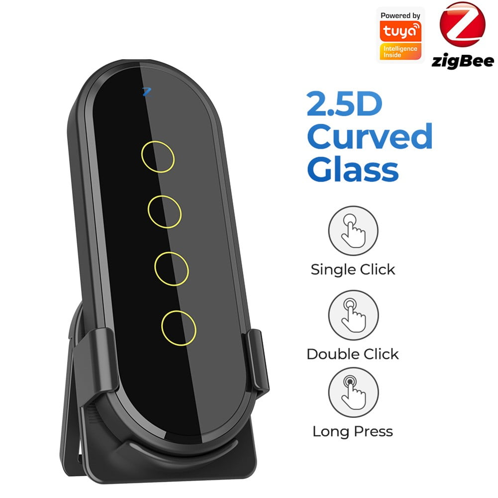 Tuya ZigBee Wireless Smart Home Switch 4 Gang 12 Scene Touch Light ...