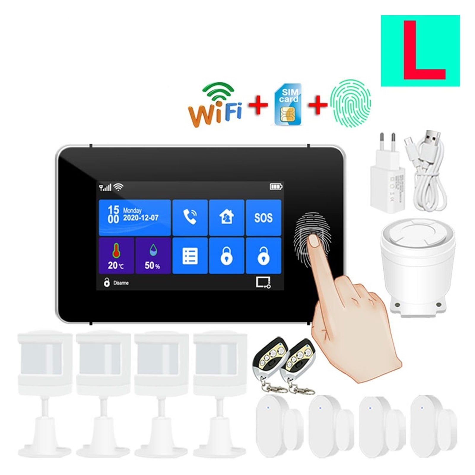 TuyaSmart Wifi GSM Alarm System Home Burglar Alarm Temperature Humidity ...