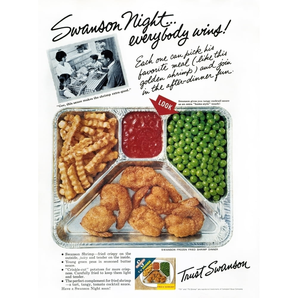 Tv Dinner Ad 1963. N'Swanson Night ... Everybody Wins' Advertisement ...