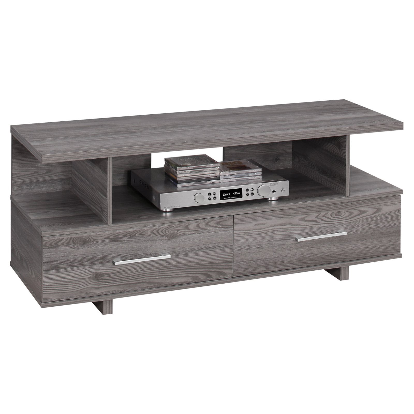 Tv Stand 48 Inch Console Living Room Bedroom Laminate Grey - Walmart.com