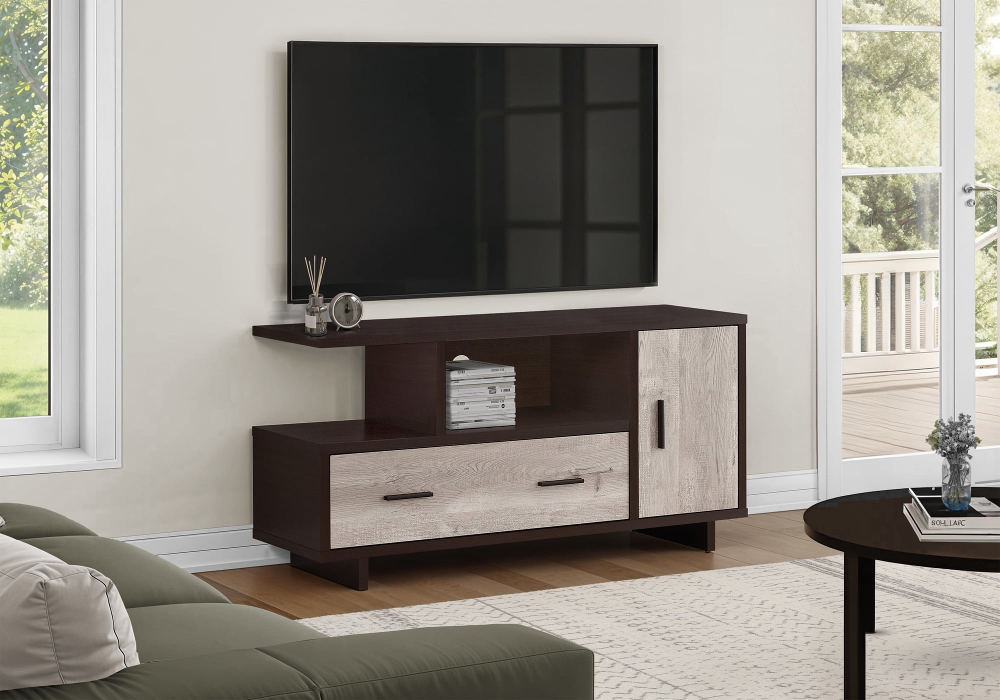 Tv Stand, 48 Inch, Console, Media Entertainment Center, Storage Cabinet ...