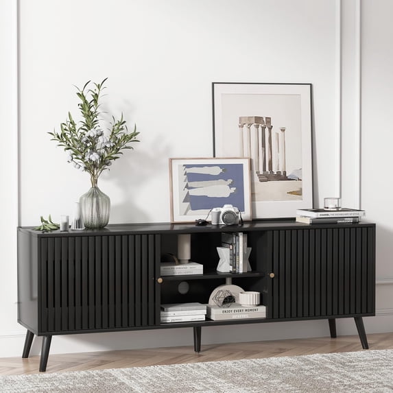 Tv Stand for up to 70 Inch Tv, Modern Entertainment Center with Storage ...