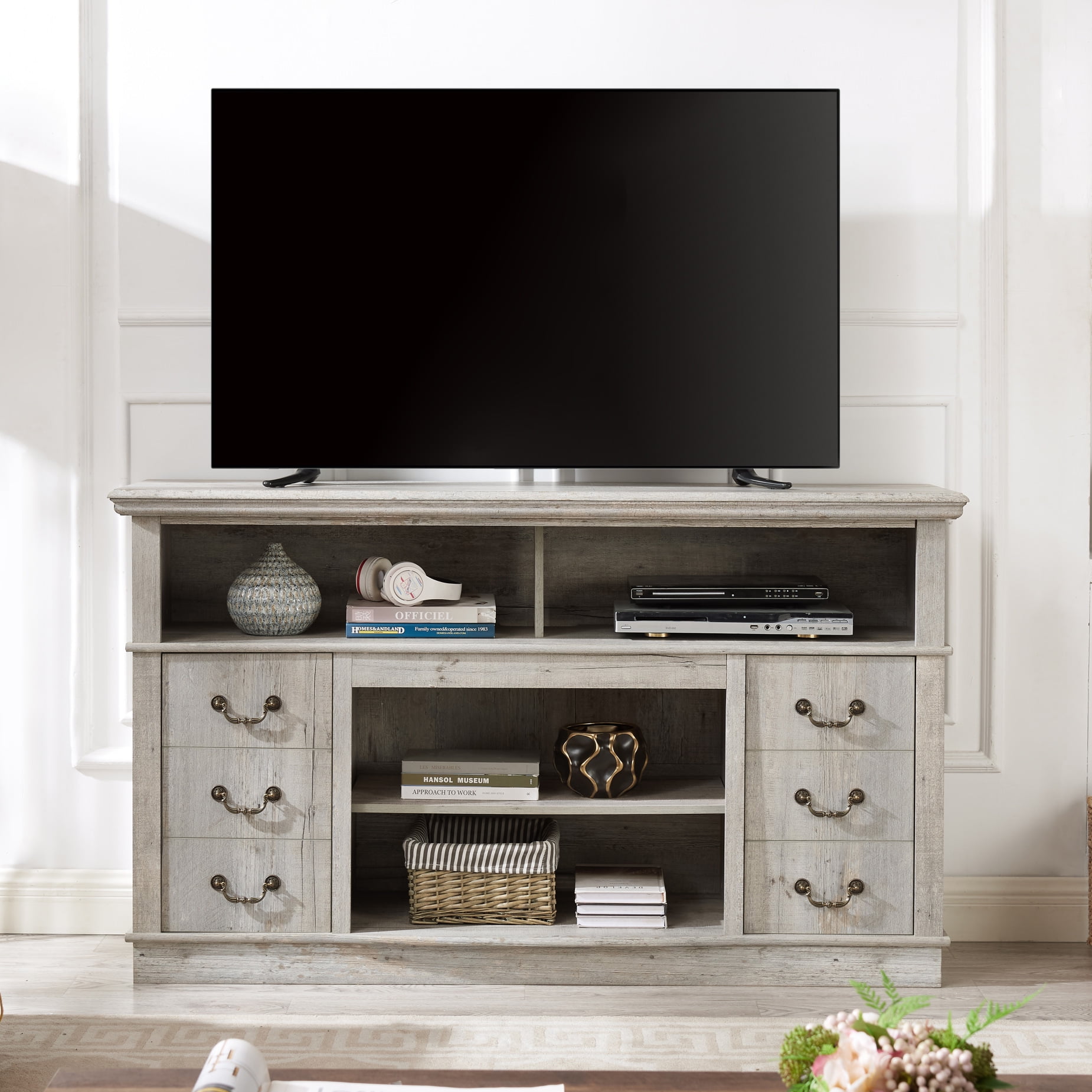 Tv Stands Farmhouse Entertainment Center for Televisions up to 65 Inch ...