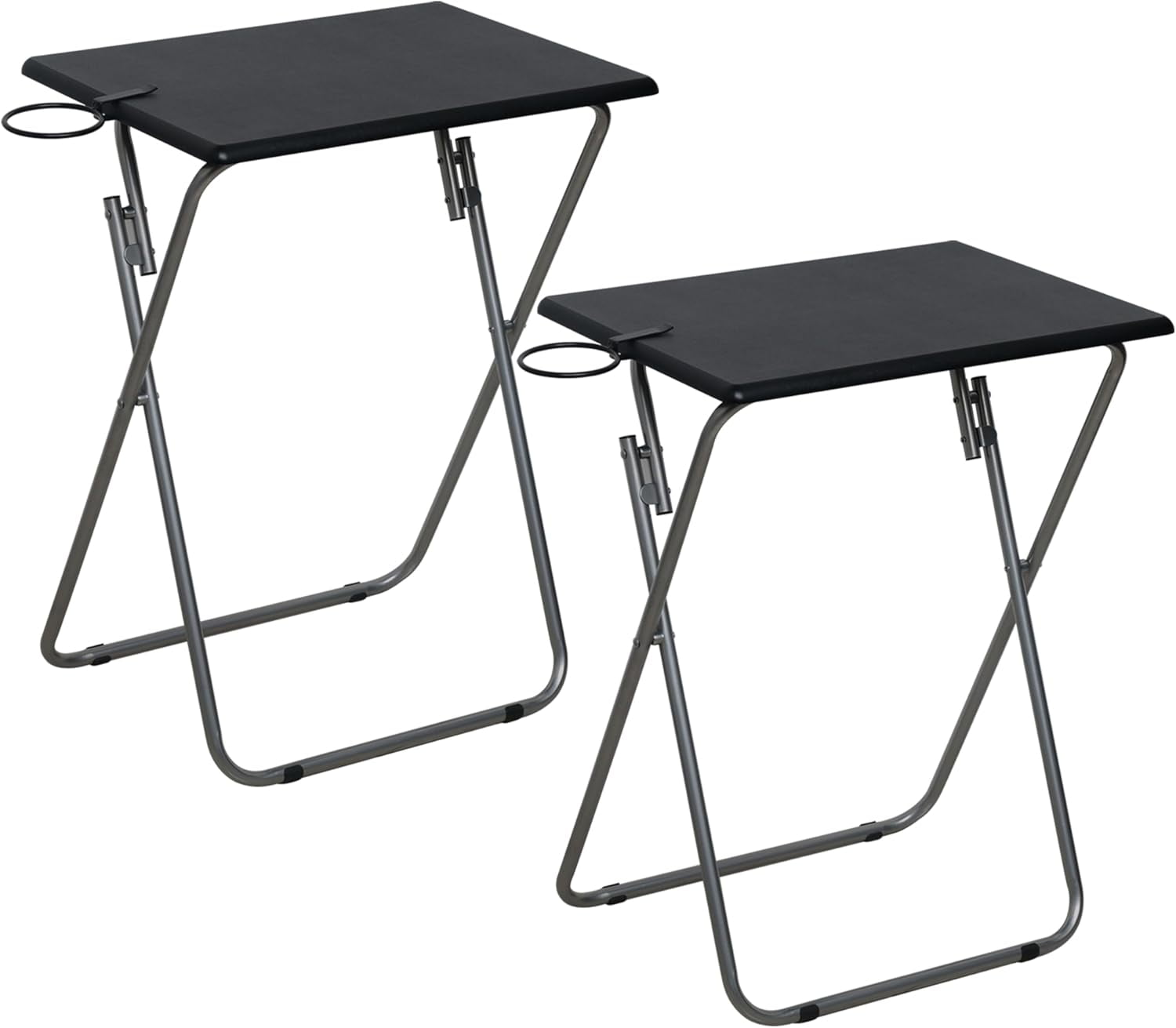 Tv Trays Set of 2, Folding TV Dinner Table, Portable TV Tables for ...
