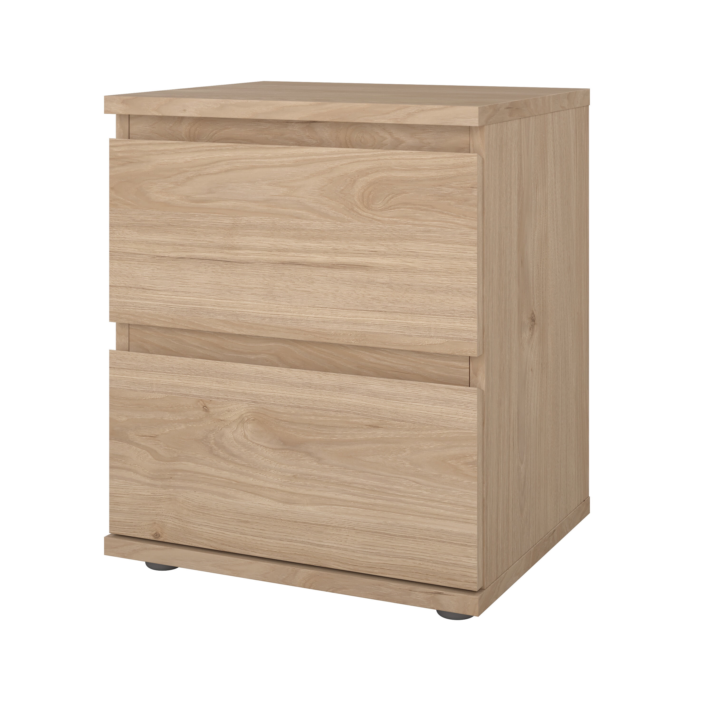 Tvilum Aurora 2 Drawer Bedroom Nightstand for Adults, Jackson Hickory ...