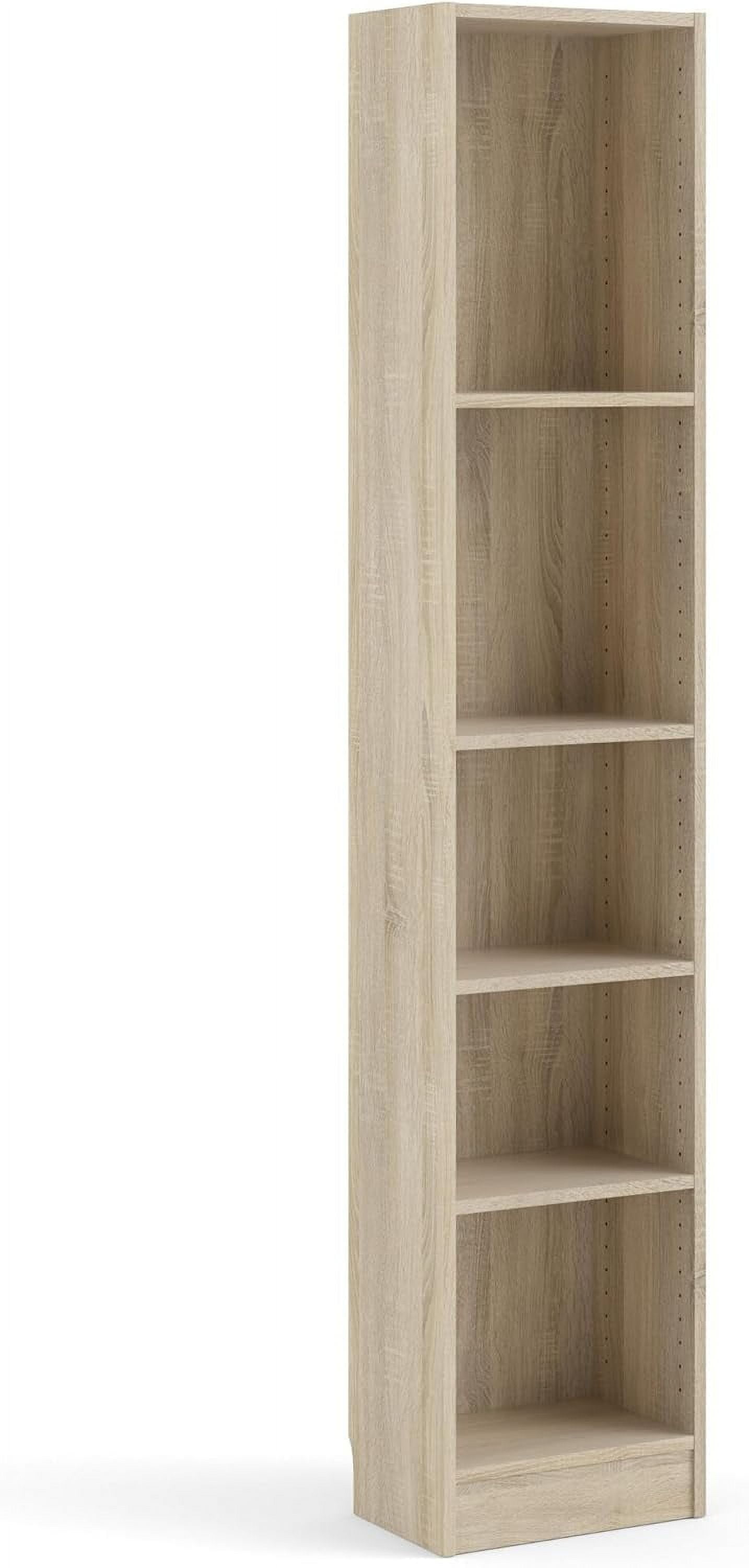 Tvilum Element Narrow 5 Shelf Bookcase, Tall, Oak - Walmart.com