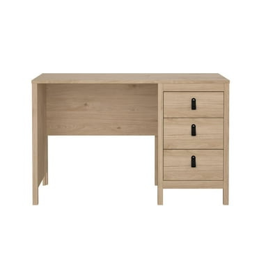 Como Writing Desk with 3 Storage Drawers, Black - Walmart.com