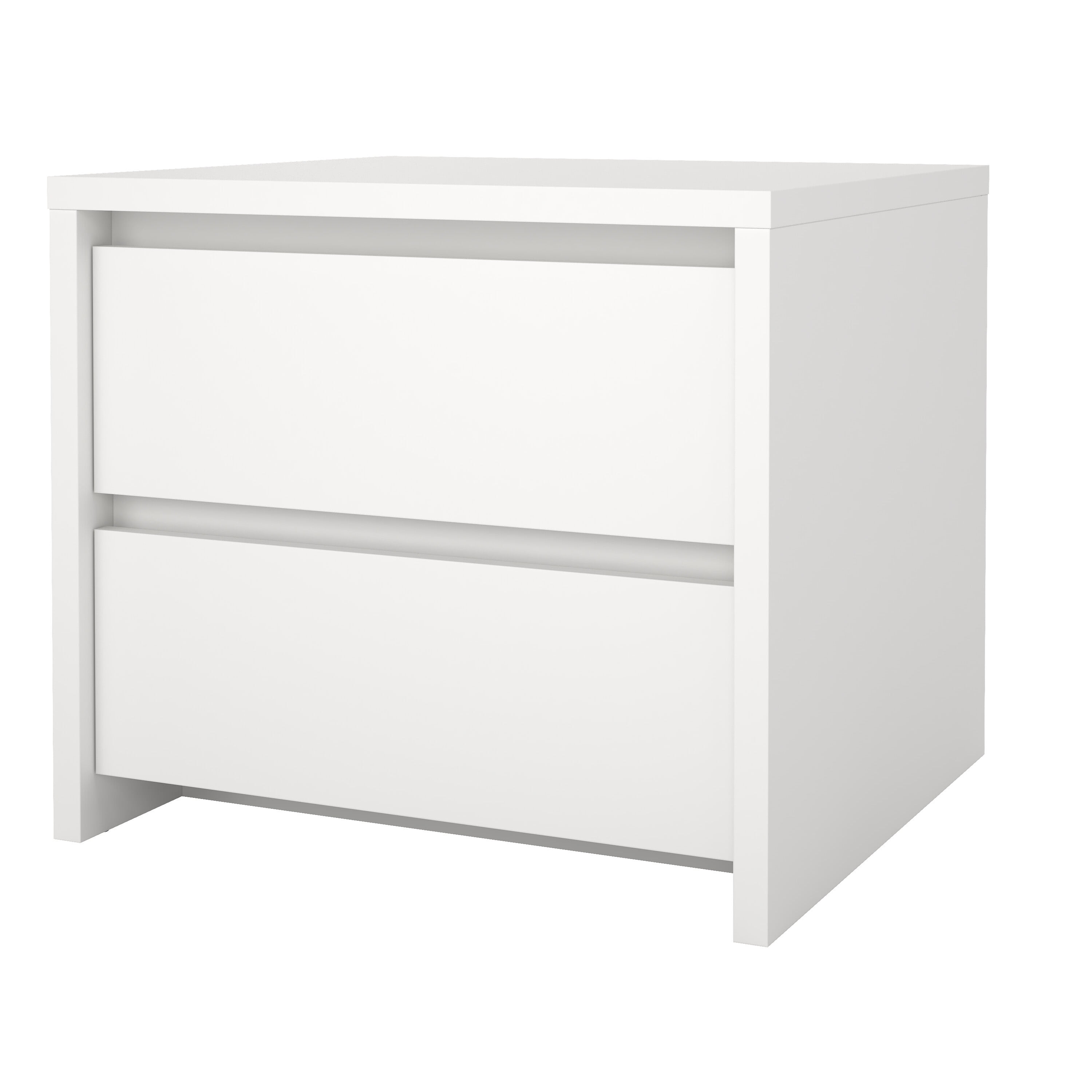 Tvilum Next 17-inch Tall 2-Drawer Bedroom Nightstand End Table for ...