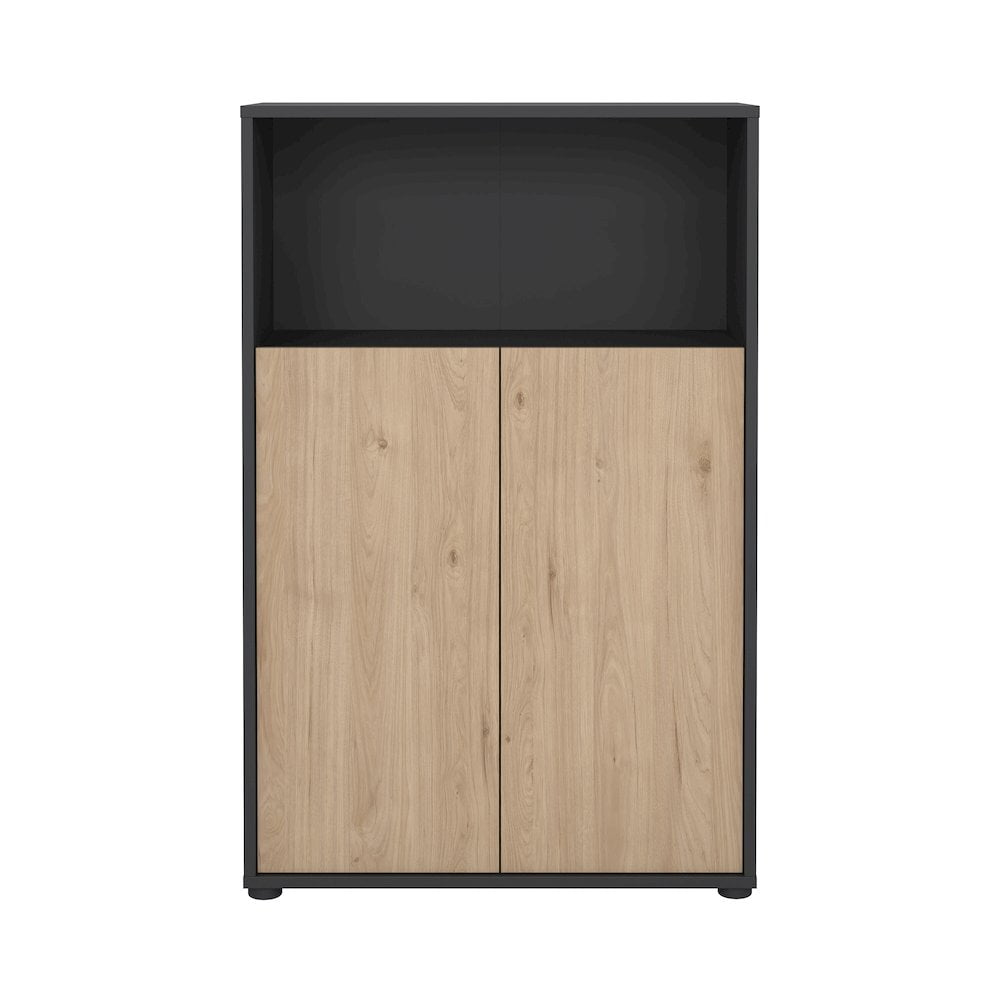 Tvilum Sign 3-Shelf Adjustable Home Office Bookcase with 2 Doors for ...