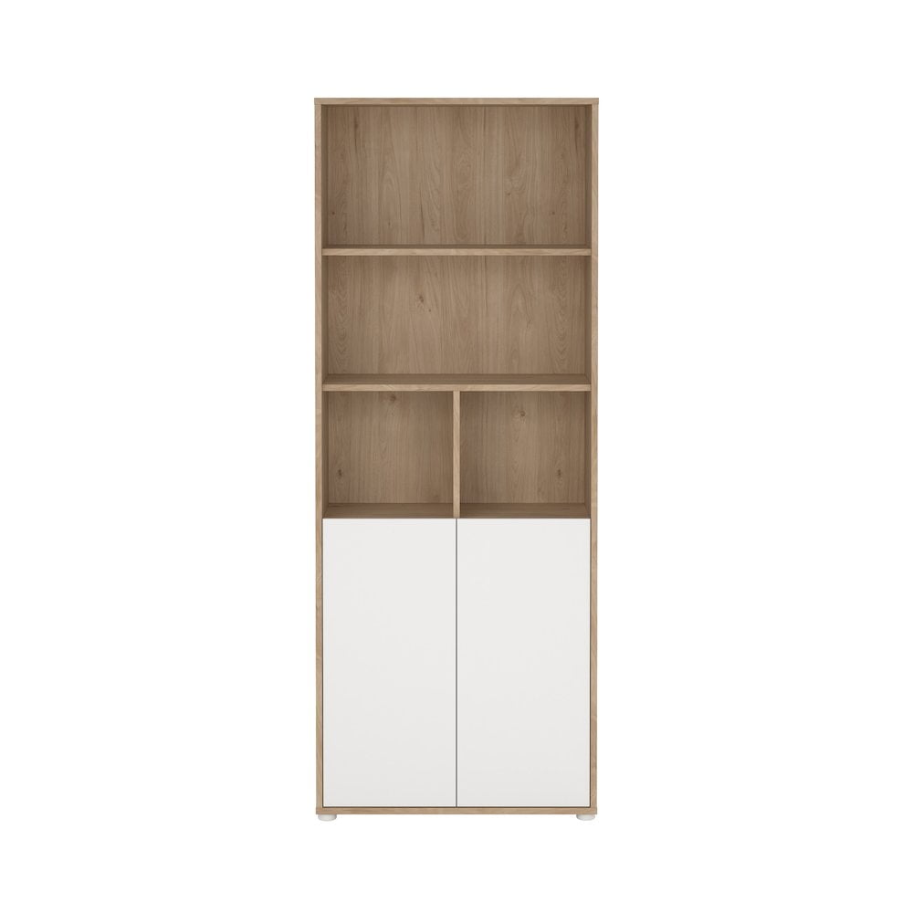 Tvilum Sign 6-Shelf Adjustable Home Office Bookcase with 2 Doors for ...