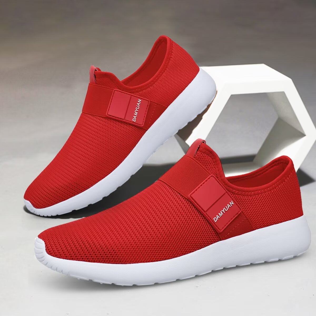 Tvtaop Men's Walking Shoes Lightweight Soft Easy To Put On Take Off ...