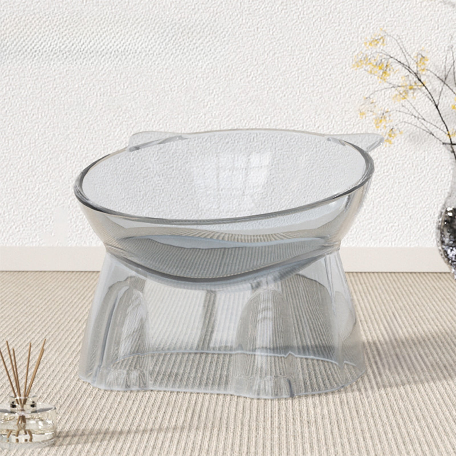 Tvtnvo Pet House Raised Pet Bowl Whisker Relief Non Slip Base Elevated ...