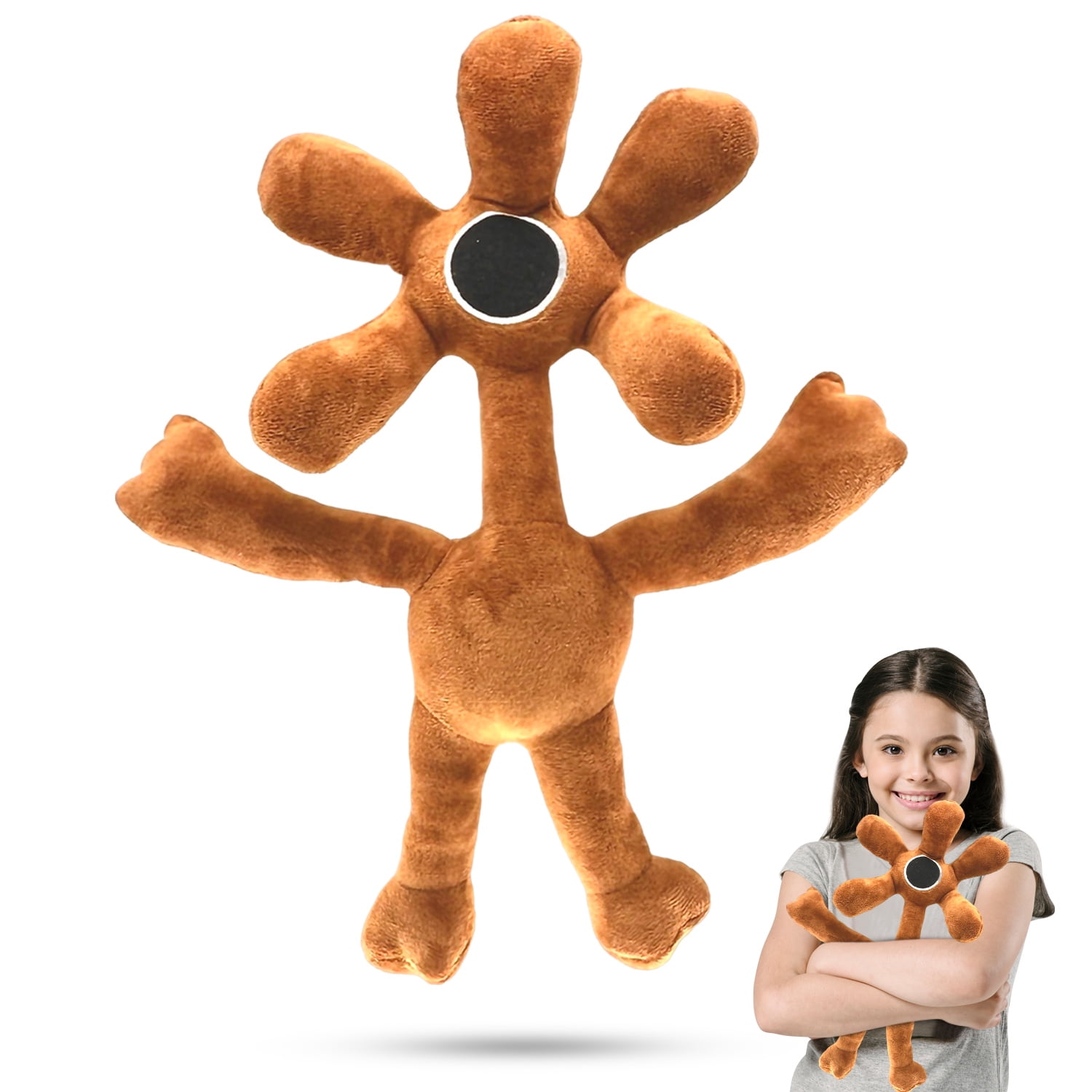 TwCare Rainbow Friends CUTE Fluffy Plushie,14in Brown Soft Stuffed ...