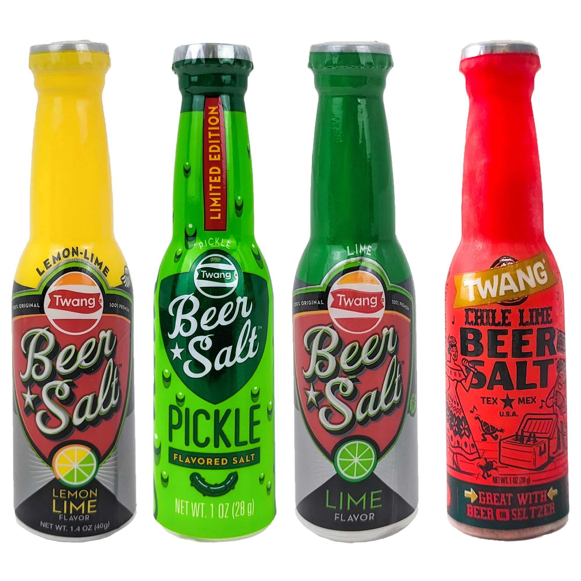 Twang Beer Salts 4 Ct Sampler Pack - Lime Lemon Lime Pickle Chile Lime ...