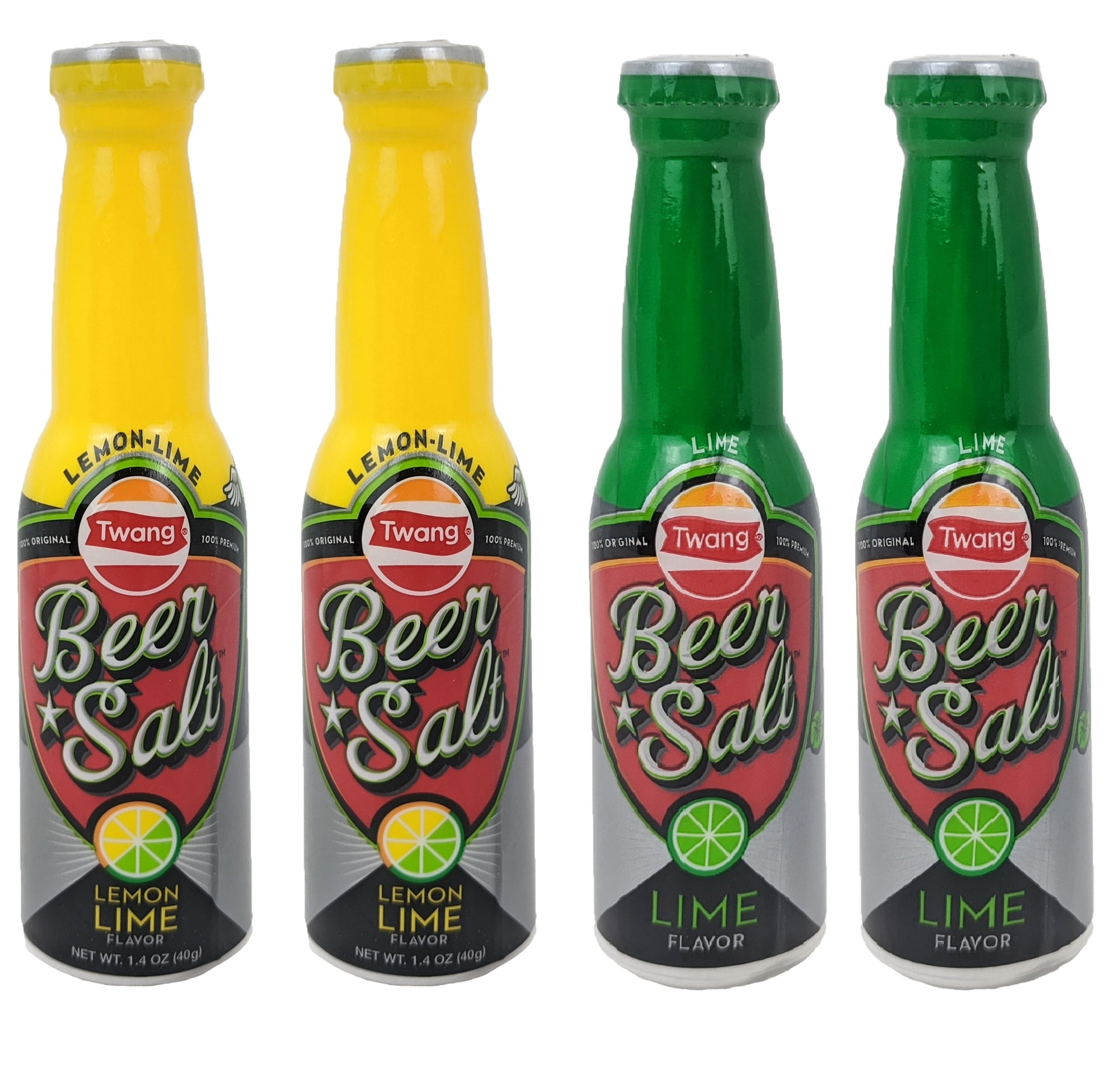 Twang Premium Lime and Lemon Lime Flavored Beer Salt 4 Bottle Combo ...