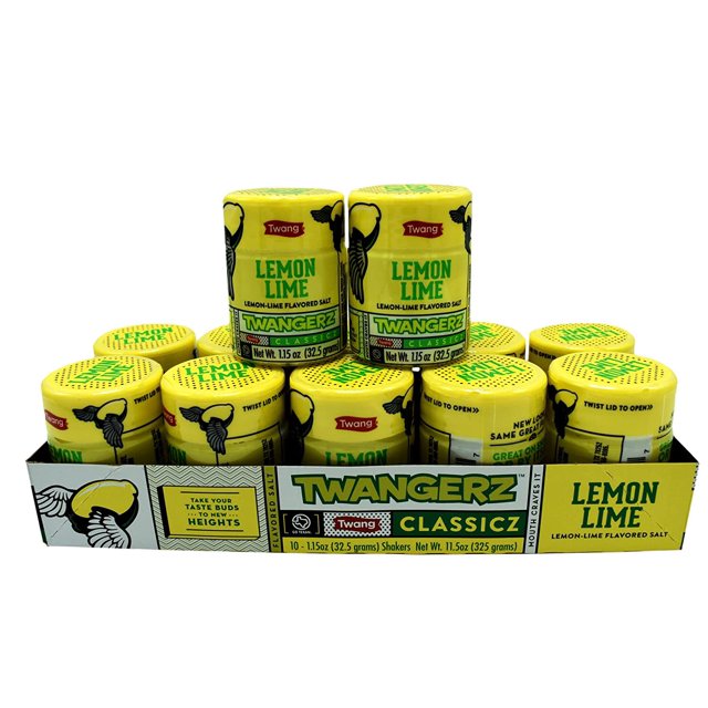 Twang Twangerz Lemon-Lime Flavored Salt Snack Topping, 1.15 oz. Bottles ...