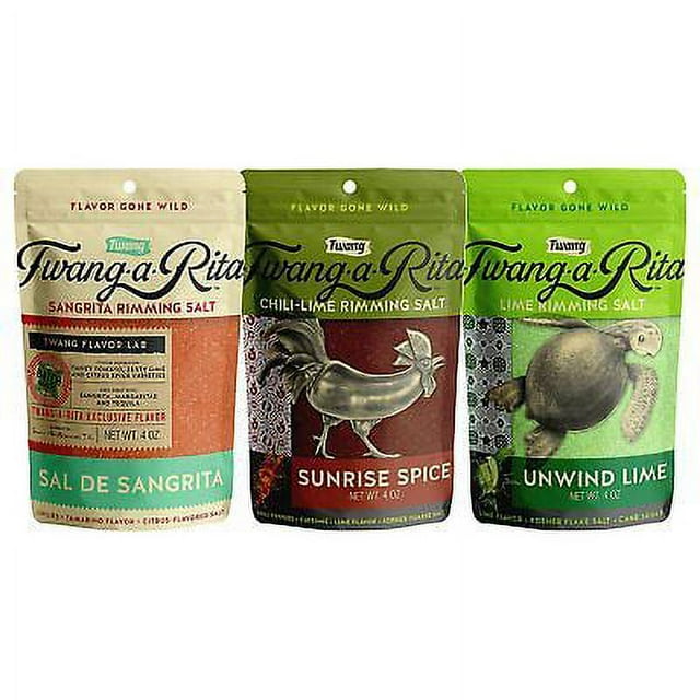 Twang-a-Rita Sangrita, Chili-Lime & Lime Flavored Cocktail Rimming Salt ...